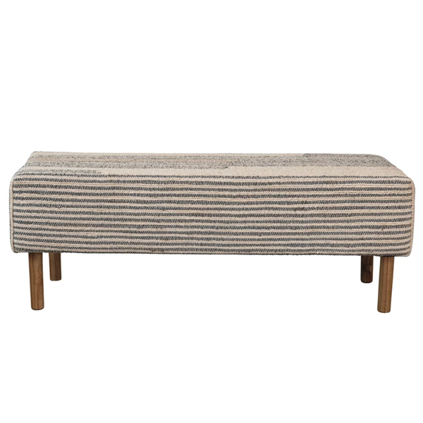 Upholstered Bench - Striped – Trove Warehouse