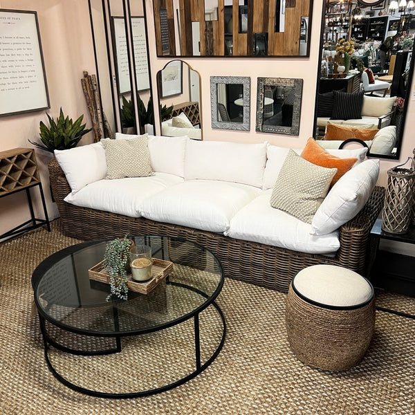 Montecito Outdoor Sofa Raffia – Trove Warehouse